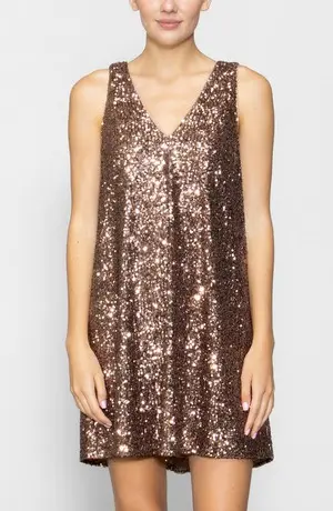 MELLODAY Sequin Shift Minidress