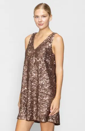 MELLODAY Sequin Shift Minidress