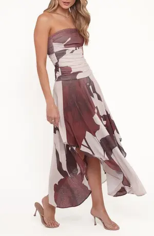 PETAL & PUP Doreen Strapless Midi Dress
