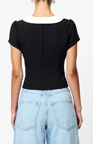 French Connection Azra Oversized Collar Top