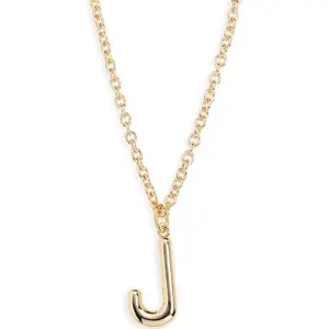 ROXANNE ASSOULIN Puffy Initial Pendant Necklace Gold - J