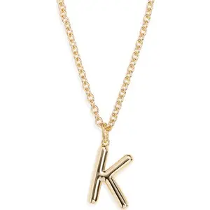 ROXANNE ASSOULIN Puffy Initial Pendant Necklace - Gold - K