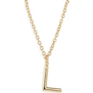 ROXANNE ASSOULIN Puffy Initial Pendant Necklace Gold - L
