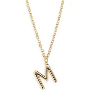 ROXANNE ASSOULIN Puffy Initial Pendant Necklace Gold - M