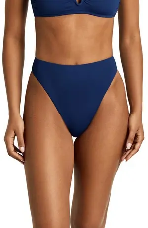 Ralph Lauren High-leg Bikini Bottom - Blue Saturn