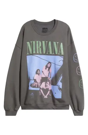 MERCH TRAFFIC Nirvana Graphic Cotton-blend Sweatshirt