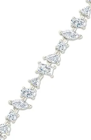 Sterling Forever Ellery Cubic Zirconia Tennis Bracelet - Silver