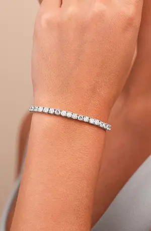 Sterling Forever Jadon Cubic Zirconia Tennis Bracelet - Silver