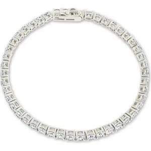 Sterling Forever Jadon Cubic Zirconia Tennis Bracelet - Silver