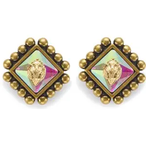 Kurt Geiger Eagle Head Crystal Stud Earrings - Crystal Abalone