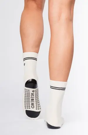AREBESK Assorted Grip Crew Socks 2 Pack - Multi