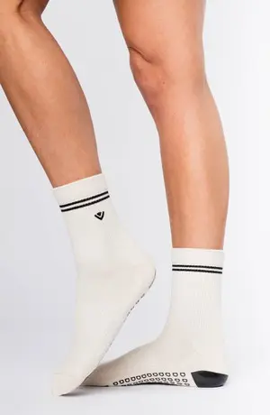 AREBESK Assorted Grip Crew Socks 2 Pack - Multi