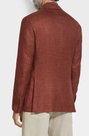Zegna Houndstooth Cashmere-silk Jacket