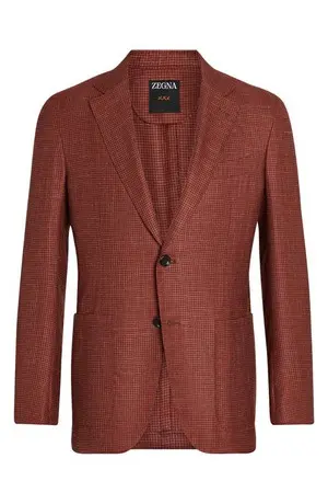 Zegna Houndstooth Cashmere-silk Jacket
