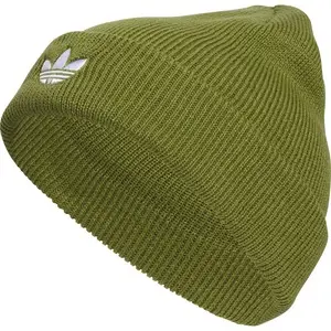 Adidas Trefoil Beanie - Tech Olive/white