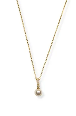 Argento Vivo Faux Pearl Pendant Necklace - Gold