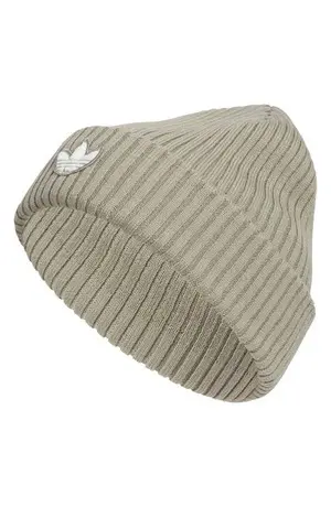Adidas Chenille Beanie - Silver Pebble Grey/off White