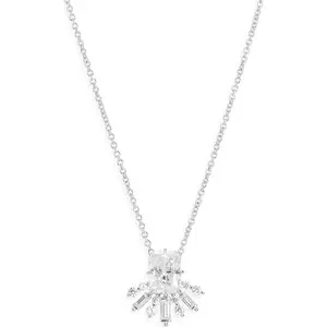 Nadri Stellar Half Halo Pendant Necklace - Rhodium