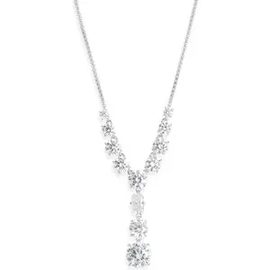 Nadri Stellar Cubic Zirconia Y-necklace - Rhodium