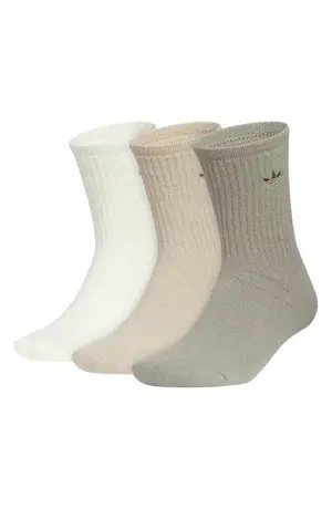 Adidas Originals Comfort Crew Socks 3 Pack - Cream White