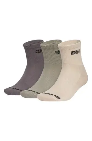 Adidas Gender Inclusive Assorted 3-pack Originals Unfair Crew Socks - Grey/silver Pebble Grey