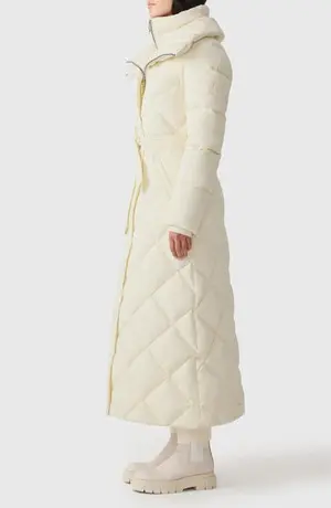 Mackage Laurella 2-in-1 Belted Quilted Down Long Coat