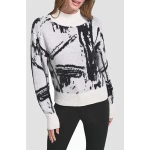 Dkny Oversized Intarsia Knit Sweater