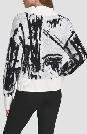 Dkny Oversized Intarsia Knit Sweater