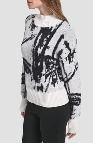 Dkny Oversized Intarsia Knit Sweater