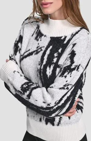Dkny Oversized Intarsia Knit Sweater
