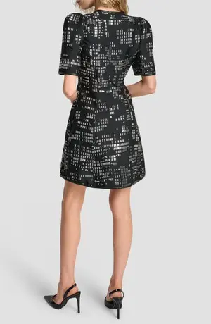 Dkny Abstract Jacquard Mini Dress