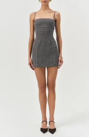 For Love & Lemons Savannah Plaid Mini Dress