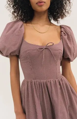 For Love & Lemons Florence Plaid Mini Dress
