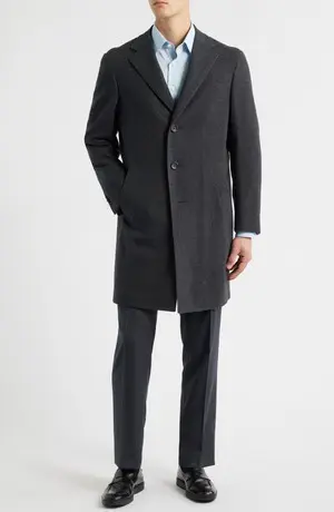 Canali Kei Trim Fit Wool Coat
