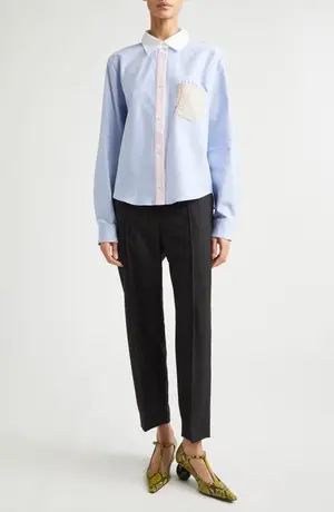 Marni Pintuck Tapered Virgin Wool Trousers