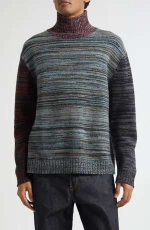 Waste Yarn Project Ribbed Sweaters For Men