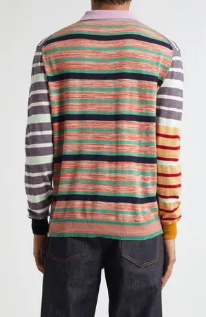 WASTE YARN PROJECT Carl Stripe One-of-a-kind Polo