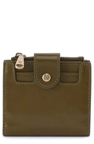 Hobo Dunn Leather Compact Wallet - Olive Veil