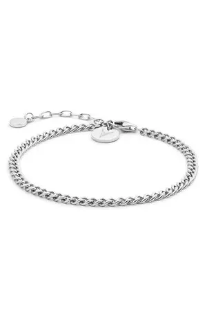 VINCERO Curb Link Chain Bracelet - Silver