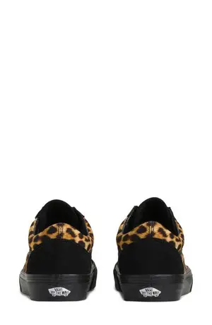 VANS Old Skool Leopard Print Calf Hair Sneakers - Leopard/black