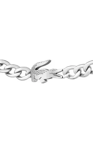 Lacoste Crocodile Chunky Chain Bracelet - Silver
