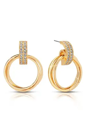 Ettika Knot Pavé Drop Earrings - Gold
