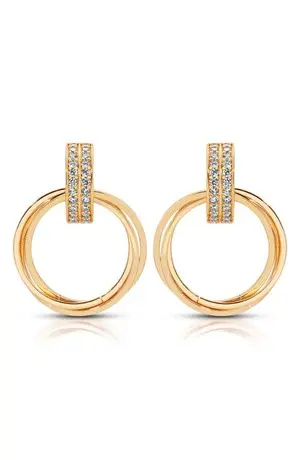 Ettika Knot Pavé Drop Earrings
