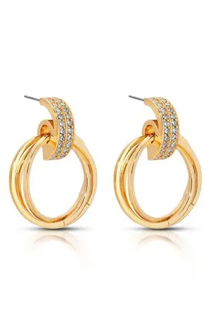 Ettika Knot Pavé Drop Earrings