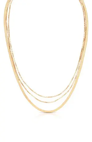 Ettika Layered Chain Necklace - Gold