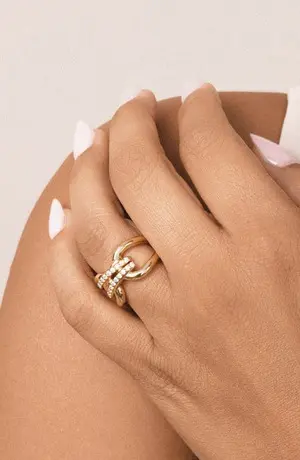 Ettika Knot Pavé Wrap Ring