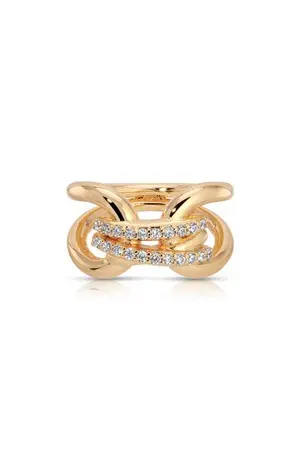 Ettika Knot Pavé Wrap Ring