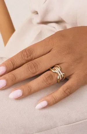 Ettika Knot Pavé Wrap Ring