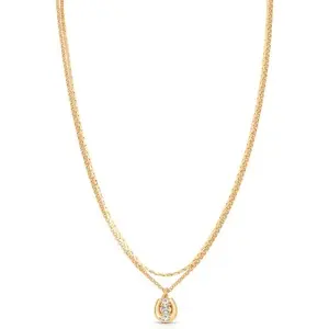 Ettika Layered Chain Pendant Necklace - Gold