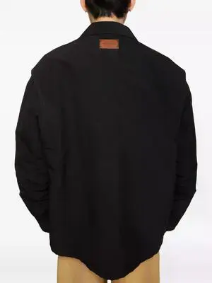 Acne Studios Shearling-collar Bomber Jacket - Black